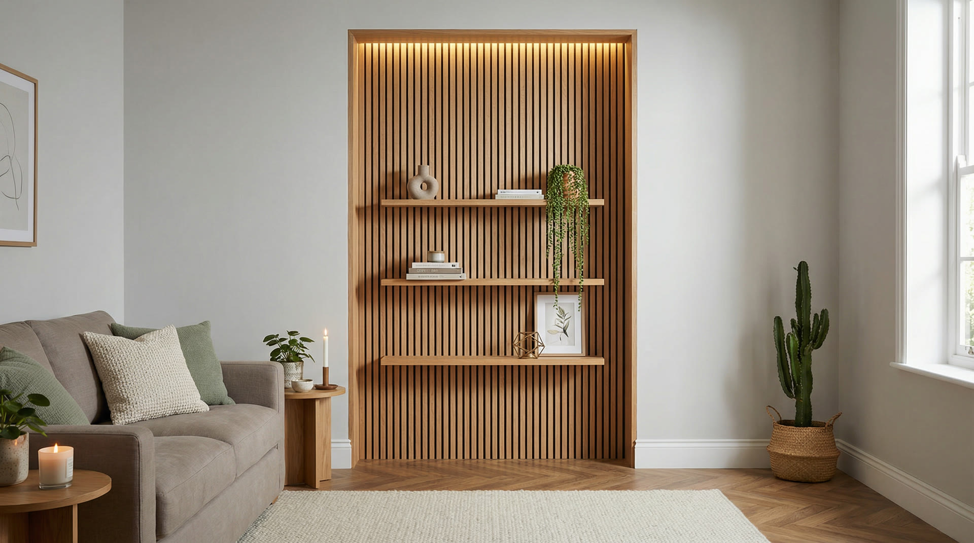 Spannende Wohnzimmer Nische Ideen Bild